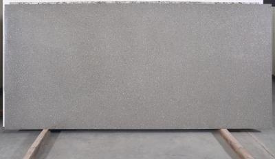 China Easy Clean Light Color Glass Quartz Stone Sheet For Kitchen Countertop for sale