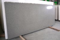 China Easy Clean Light Color Glass Quartz Stone Sheet For Kitchen Countertop for sale