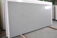 China Bench Top Decoration Grey Artificial Cararra Quartz Stone Sheet Easy Clean for sale