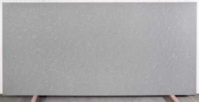 China Bench Top Decoration Grey Artificial Cararra Quartz Stone Sheet Easy Clean for sale