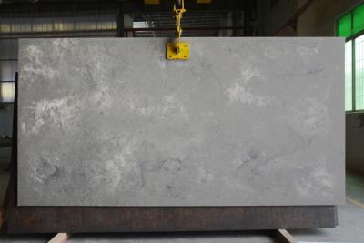 China Marble Grey Quartz Stone Kitchen Island Worktops Leather Surface for sale