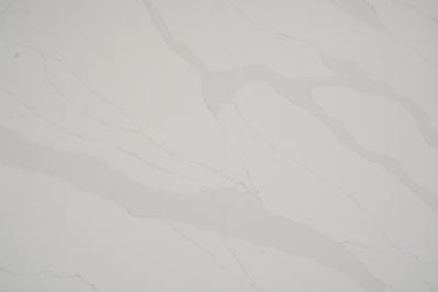 China 6.5Mohs White Calacatta Quartz Kitchen Tops Solid Surface 3000*1600 for sale