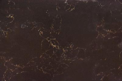 China Black Artificial Quartz Stone Kitchen Countertop 93% Quartz Mohs Hardness 6.5 for sale