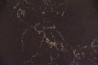 China Kitchen Countertop Solid Surface Artificial Quartz Stone Black Mirror Color Island for sale