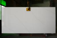 China Artificial Polished White 3200*1600MM Calacatta Quartz Stone for sale