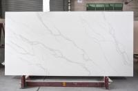 China White Calacatta Engineered Quartz Kitchen Worktop 3200x1800x30mm NSF Certified for sale
