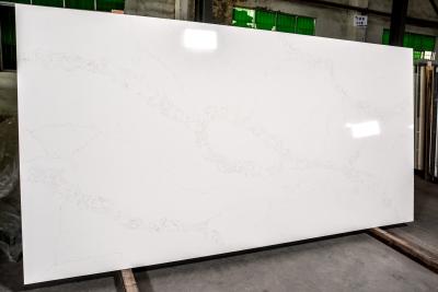 China White Calacatta Engineered Quartz Kitchen Countertop 6-30mm Thickness with 6.5 Mohs Hardness for sale