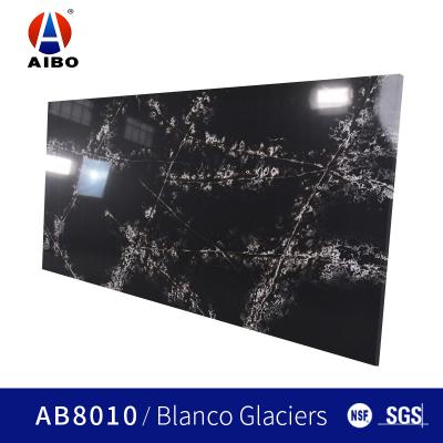 China Black Calacata Artificial Quartz Kitchen Countertop 3000x1400mm 6-30mm Thickness Marble Pattern for sale
