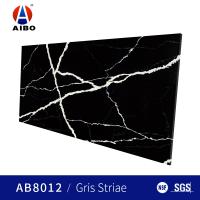 China Heat Resistant Calacatta Black Quartz Stone Tops for Kitchen Design for sale