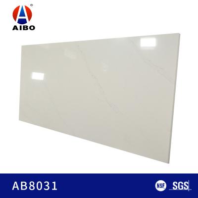 China Artificial Polished White 3200*1600MM Calacatta Quartz Stone for sale