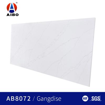China Hotel Decorative Tops White 6MM Calacatta Quartz Stone Building Materials for sale