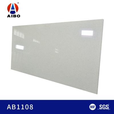 China Glossy 3200*1600 MM Glass Quartz Kitchen Decorative Countertop for sale