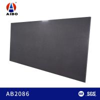 China Grey Glossy 3200x1800mm Speckled Kitchen Countertop Glass Quartz Slab 6-30mm for sale