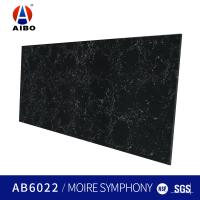 China Acid Resistant Black Quartz Countertops 93% Quartz Content with NSF SGS Certification in 3200x1600mm Sizes for sale