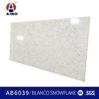 China Engineering White Artificial Carrara Quartz Stone Kitchen Countertop Antifouling for sale