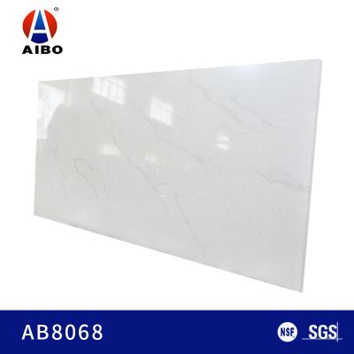 China Dazzling 25MM White  Veined Calacatta Kitchen Island Quartz Table Top for sale