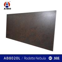 China Durable Bathroom Decorative Material Tops 3200*1800 Brown Calacatta Quartz for sale