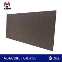 China Vanity Countertop Artificial Quartz Stone Black Color NSF 20CM for sale