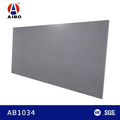 China 12MM Iron Grey Glass Quartz For Non Slippery Indoor Floor Tiles for sale