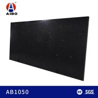 China 20MM Cut To Size Mirror Black Glass  Quartz With Kitchen Countertop for sale