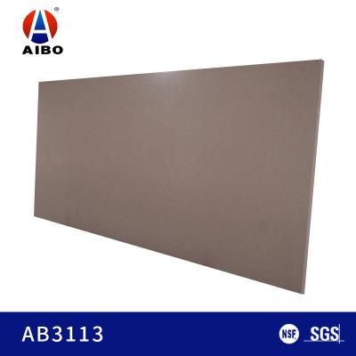 China Smooth Dotted 15mm Brown Artificial Quartz Slab for Kitchen Table Top 3000x1600mm for sale