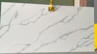 China Calacatta Quartz Stone Vanity Top 3200x1600x20mm Island Benchtop Slab for sale