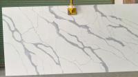 China Calacatta Marble Look Quartz Stone Slab For Kitchen Top Decoration for sale