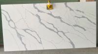 China Calacatta Marble Look Quartz Stone Slab For Kitchen Top Decoration for sale
