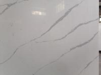 China 20mm Calacatta Quartz Stone Slab Grey Veins Polished Marble Look 3200x1600mm for sale