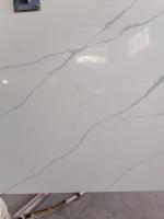 China 20mm Calacatta Quartz Stone Slab Grey Veins Polished Marble Look 3200x1600mm for sale