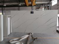 China 20mm Calacatta Quartz Stone Slab Grey Veins Polished Marble Look 3200x1600mm for sale