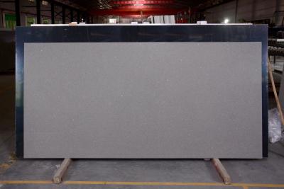 China High Tenacity Grey Quartz Stone Worktop - 93% Quartz Content, 3200x1600mm Size, Multiple Finishes for sale