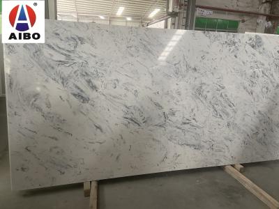 China NSF Calacatta Quartz Stone Slab With White Background Scratch Resistant for sale