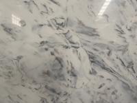 China NSF Calacatta Quartz Stone Slab With White Background Scratch Resistant for sale