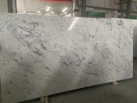 China NSF Calacatta Quartz Stone Slab With White Background Scratch Resistant for sale