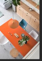 China Pure Orange Quartz Stone Slab 15mm 20mm Thickness 3000x760mm Scratch Resistant Decoration Material for sale