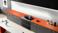 China Pure Orange Quartz Stone Slab 15mm 20mm Thickness 3000x760mm Scratch Resistant Decoration Material for sale
