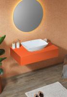 China Pure Orange Quartz Stone Slab 15mm 20mm Thickness 3000x760mm Scratch Resistant Decoration Material for sale