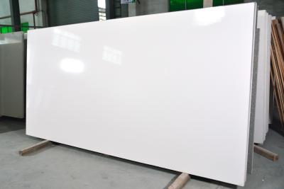 China High Density White Shimmer Quartz Stone Slab 3000x1400mm for Kitchen Countertop for sale