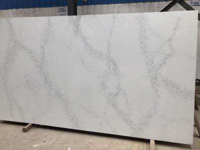 China Artificial Calacata Quartz Slab 3200x1800x20mm Polished 6.5 Mohs Hardness Indoor Use for sale