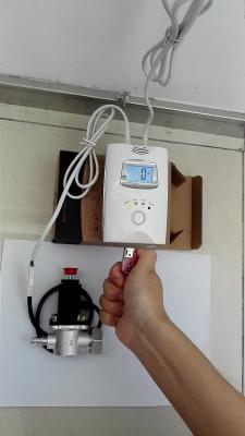China HD1100 Digital Domestic LPG methane gas detector with shut off valve OEM ODM available for sale
