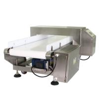 China Frozen Food 304 Stainless Belt Conveyor Metal Detectors With Push Rod Ejector for sale