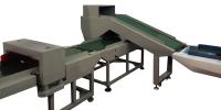China 2 Head Belt Conveyor Flip Needle Detector Double Probe Metal Detection for sale