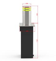 China 219mm 304 Stainless Steel Automatic Rising Bollard 220V 600mm Height Security Bollard for sale