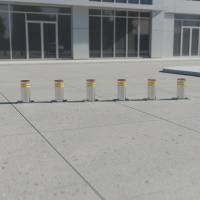 China 219mm Automatic Rising Bollard 304 Stainless Steel 220V Hydraulic Driveway Security Post for sale