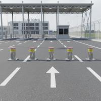 China Automatic Rising Bollard 600mm Height 219mm Diameter Hydraulic Security Bollard for Access Control for sale