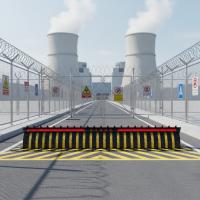 China PLC Controlled Road Blocker 220 Ton Capacity Electro-Hydraulic Drive for Secure Vehicle Access Control for sale
