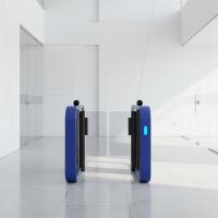 China Aluminum Alloy Security Turnstile Gate 1500x130x980mm 0.2s Opening Speed 30 Million Cycles for sale