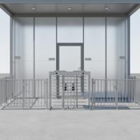 China 304 Stainless Steel Full Height Access Control Barrier Turnstile 220V 1.0mm for sale