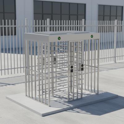 China 304 Stainless Steel Full Height Turnstile Gate 620mm Channel 5 Million Cycles Access Control for sale